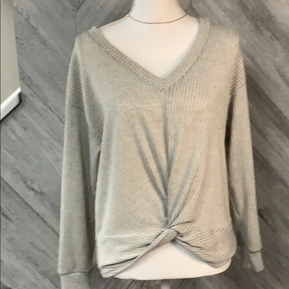 Lush | Sweaters | Lush Grey Shirtsweater Size Small | Poshmark